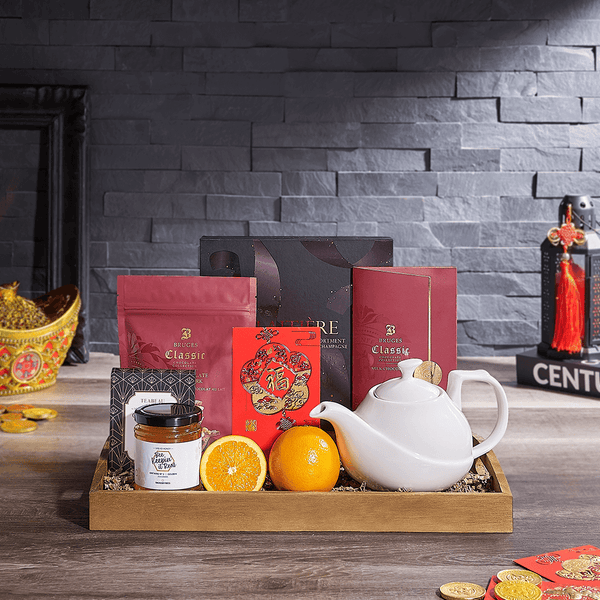 Chinese New Year Tea & Chocolate Tray – Chinese New Year gift baskets ...