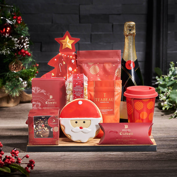 Warm Holiday Beverage & Champagne Board – Christmas gift baskets – US ...
